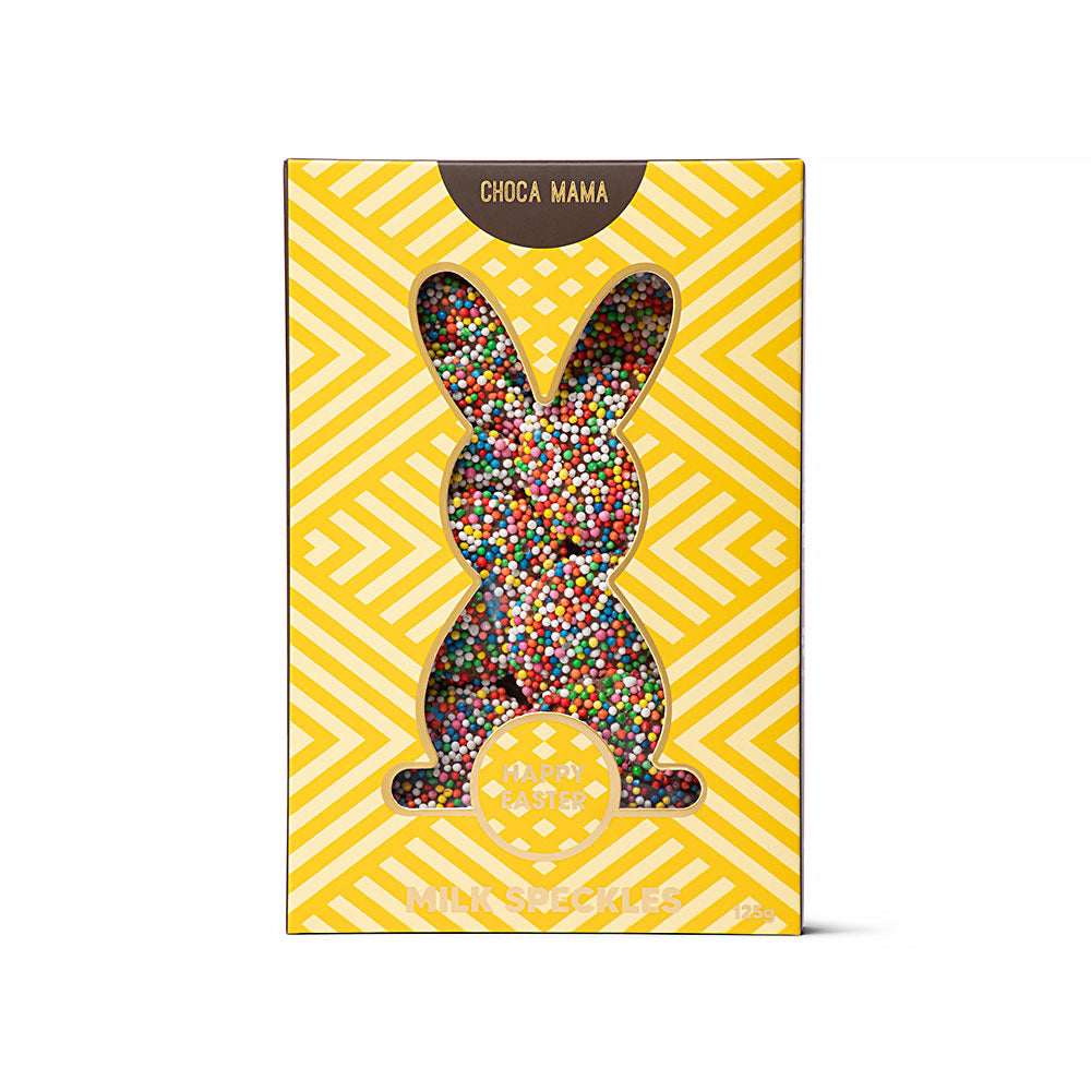 Chocamama Speckles in Yellow Bunny Box 125gm – Martha's Food and Home