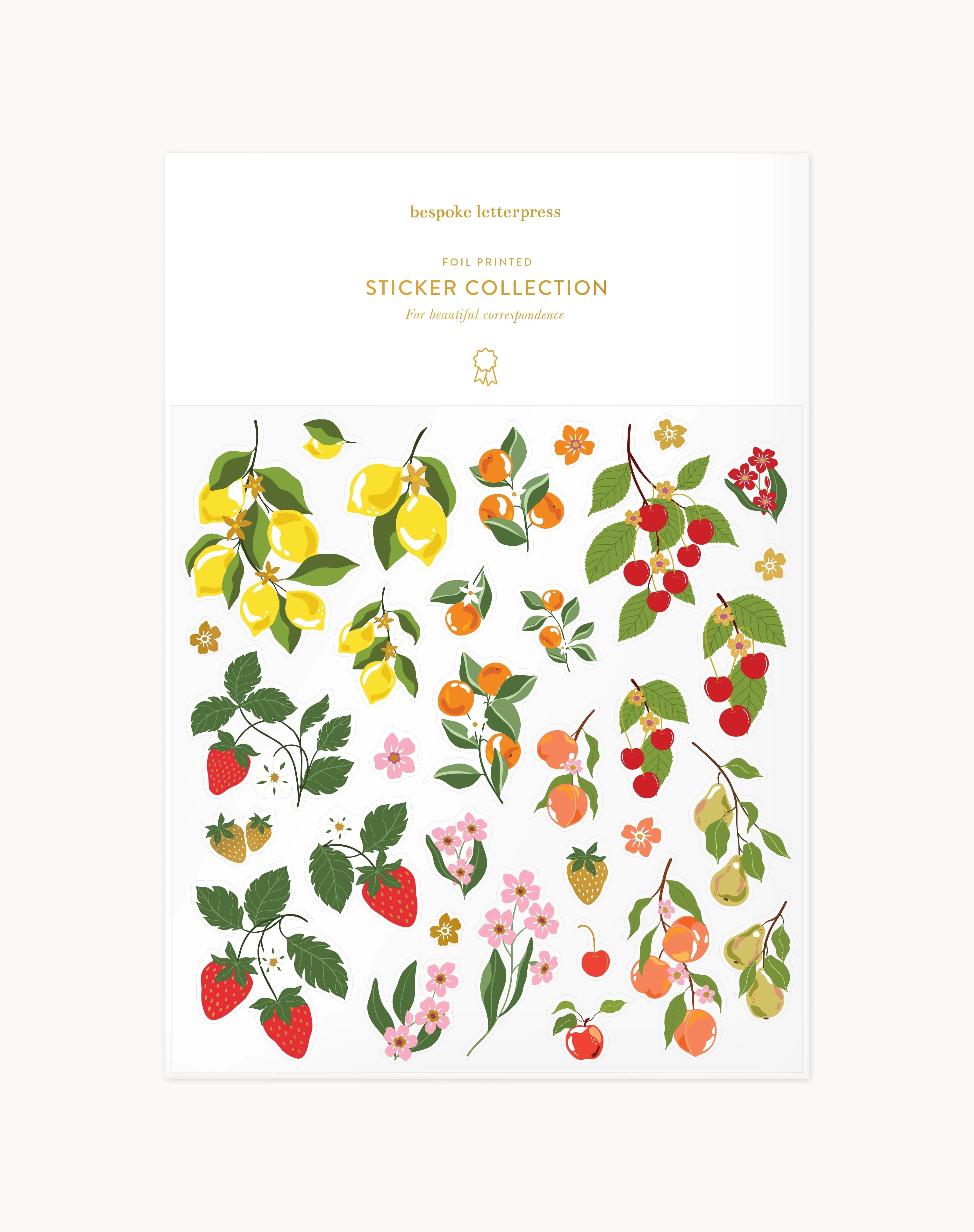 Bespoke Fruit Sticker Sheet – Martha's Food and Home
